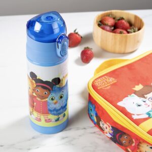 Daniel Tiger 13 oz Insulated Water Bottle with Latching Lid - Easy to Use for Kids - Reusable Spill Proof & BPA-Free, Keeps Drinks Cold for Hours, Fits in Lunch Boxes & Bags, Fun for Back to School