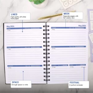 2024-2025 Planner Weekly and Monthly, 18 Month Academic Daily Planner January 2024- June 2025, 2024Spiral Planner with Hardcover, Thick Paper, 5.7" x 8.3