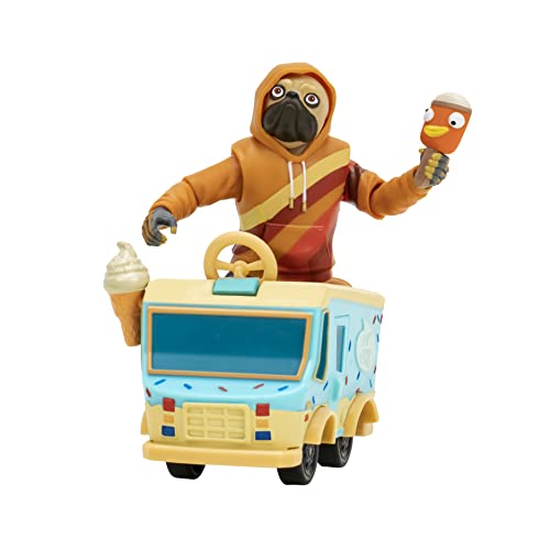 FORTNITE DOGGO (EMOTE Series) - 4-inch Articulated Figure with Lil’ Treat Emote Vehicle and Snow Pop Accessory