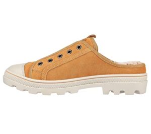 skechers women's roadies - cozy goes sneaker mules, wheat, 8.5