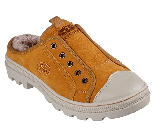 Skechers Women's Roadies - Cozy Goes Sneaker Mules, Wheat, 8.5