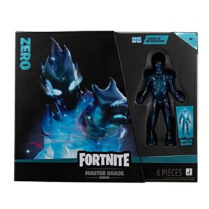 FORTNITE Zero (Master Grade) - 4-Inch Articulated Light Up Figure with Harvesting Tool, Back Bling, and Weapons