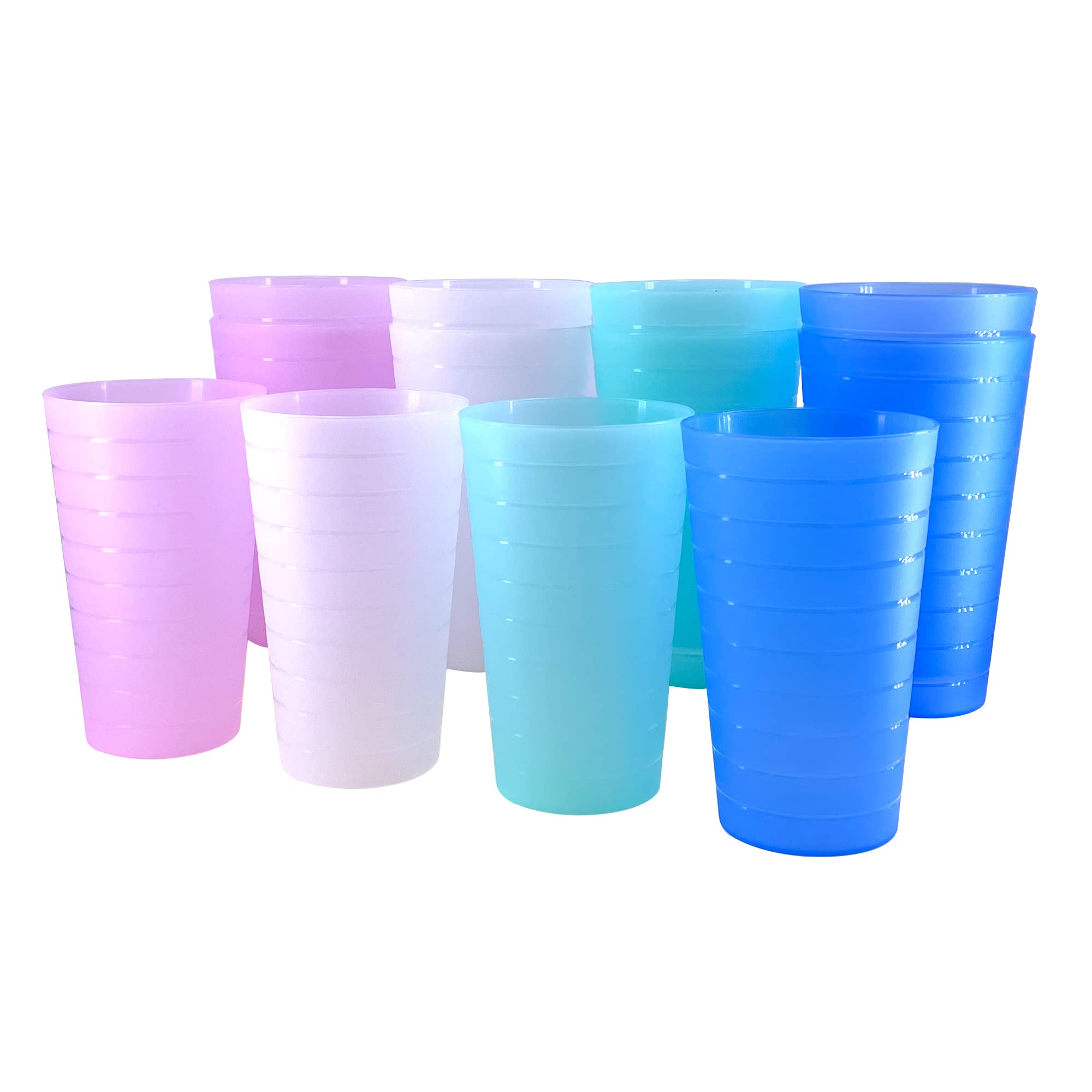 AOYITE 32 oz Plastic Drinking Cups Reusable - Large Unbreakable Drinking Glasses set of 12 - BPA Free Dishwasher Safe Tall Cup for Kids Kitchen Party Camping Outdoor