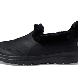 Skechers Women's GO Walk Lounge-Chillin Slipper, Black/Black, 9