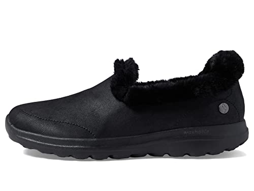 Skechers Women's GO Walk Lounge-Chillin Slipper, Black/Black, 9