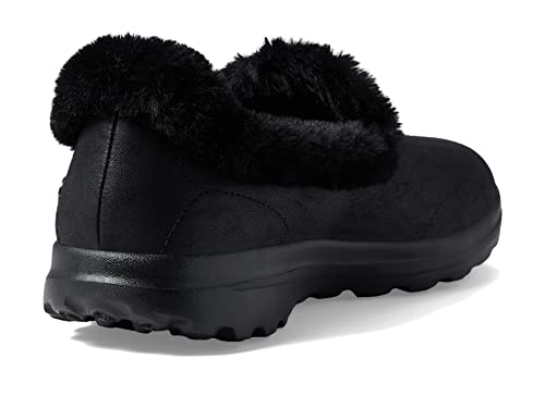 Skechers Women's GO Walk Lounge-Chillin Slipper, Black/Black, 9