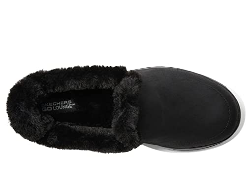 Skechers Women's GO Walk Lounge-Chillin Slipper, Black/Black, 9