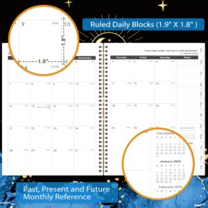 2024-2025 Monthly Planner/Calendar - 2 Years Monthly Planner 2024-2025, 9" x 11", Jan 2024 - Dec 2025, 2024 Planner with 24 Month Tabs, Twin-Wire Binding, Two-Side Pocket, Inspirational Quotes + Notes