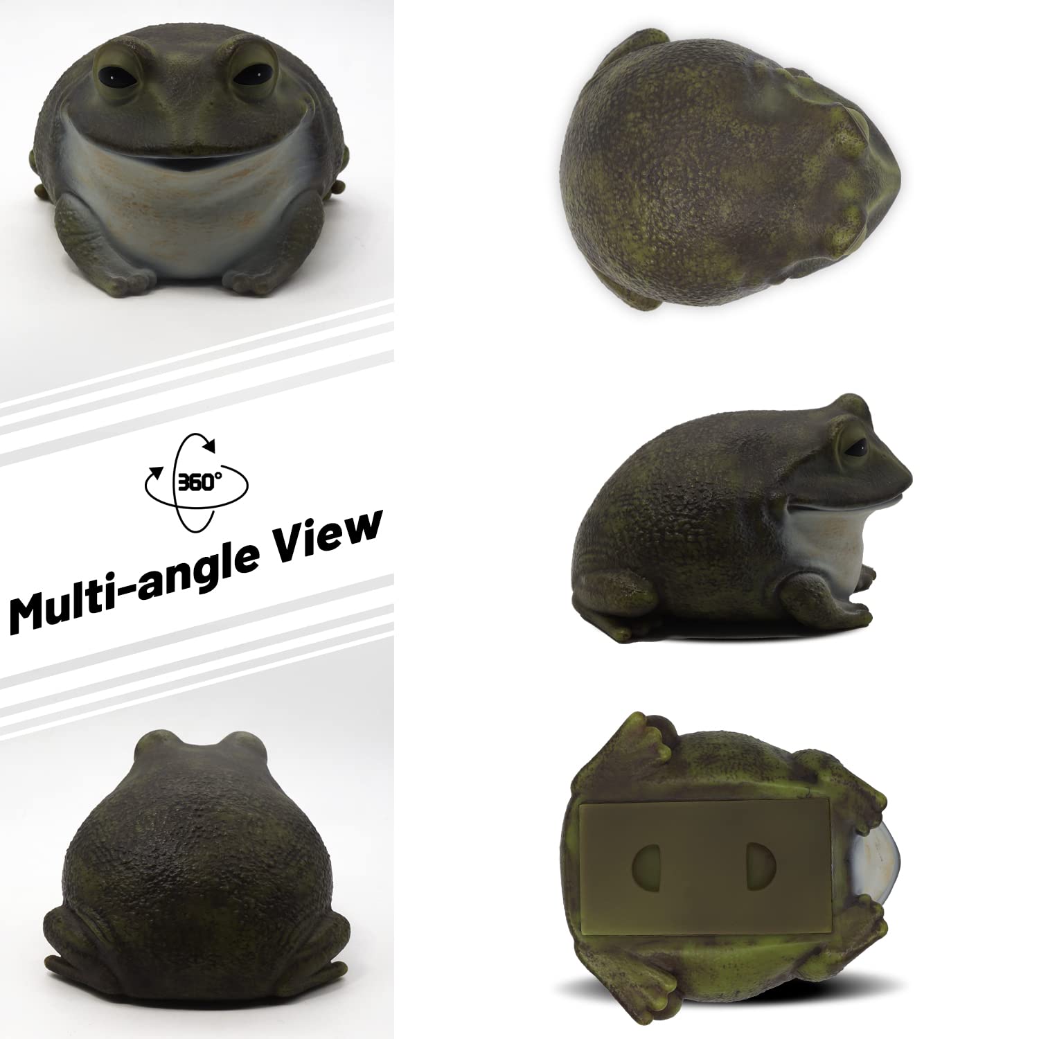 Spare Key Hider Frog Shape Garden Decoration Safe Holder For Outdoor Yard Large Size Design