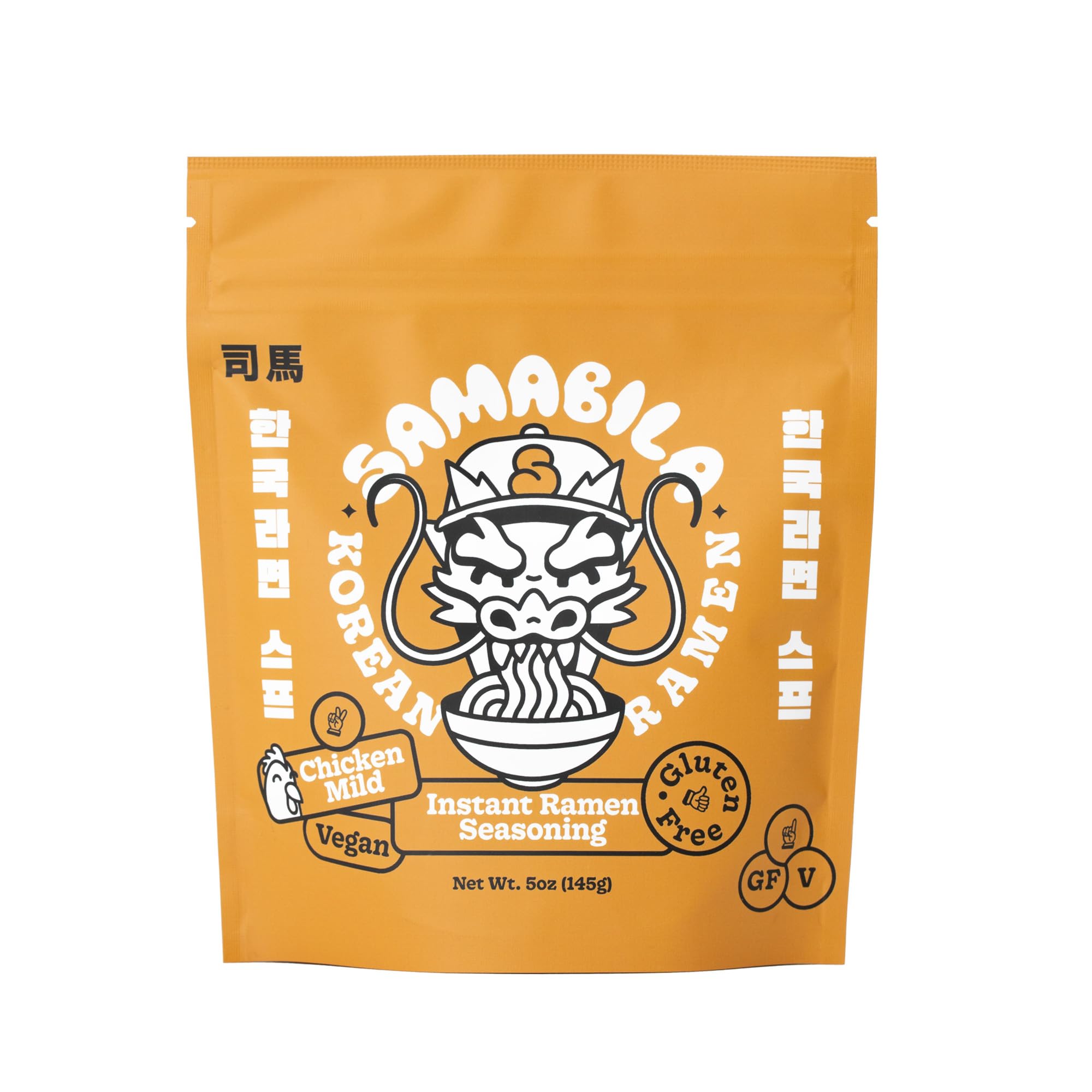 SAMABILA Chicken Instant Ramen Seasoning Powder - Gluten Free - Vegan - Mild - Premium Instant Noodle Soup Powder - 5 oz