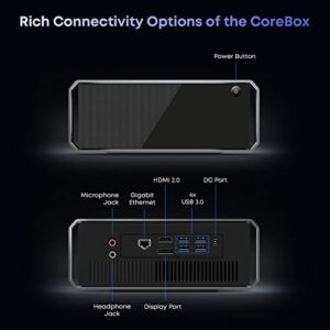 CHUWI CoreBox Mini PC, 16GB LPDDR5 RAM 512GB SSD, Intel 12th Gen i3-1215U (Up to 4.4GHz), Mini Desktop Computer, 2.5''SSD Up to 2TB, 4K UHD, Windows 11, Gigabit Ethernet, BT5.1, WiFi 6