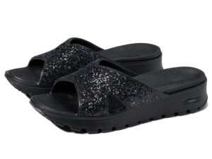 skechers foamies arch fit footstepsdazzled girl sandal womens sandal 7 bm us black