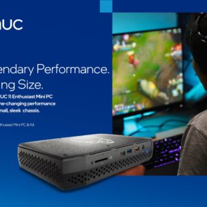 Intel NUC 11 Enthusiast NUC11PHKI7CAA0 GeForce RTX 2060 6GB Windows 10 Pro Business Mini PC Kit Desktop Computer, Quad-Core i7-1165G7, 64GB DDR4 RAM, 4TB PCIe SSD, WiFi 6, 64GB Flash Drive