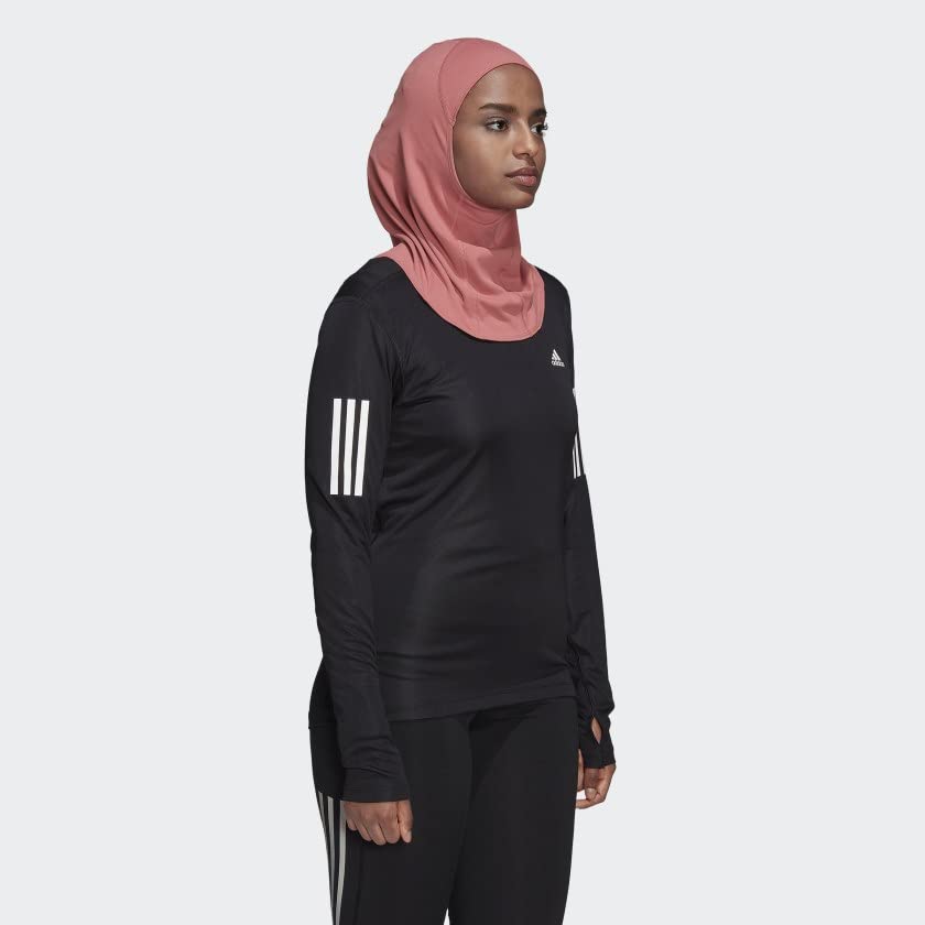 adidas womens Run Icons 3-stripes Sport Hijab Wonder Red Medium