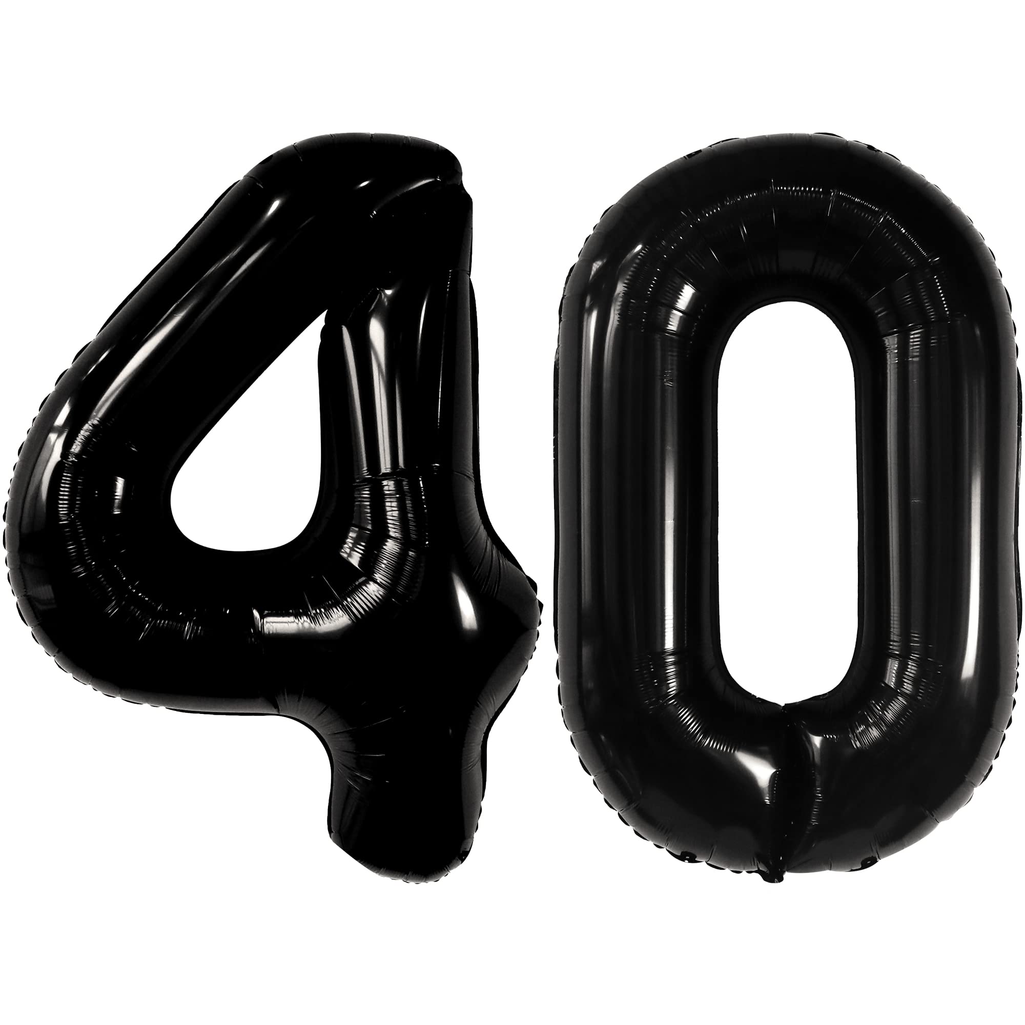 KatchOn, Giant Black 40 Balloon Numbers - 40 Inch | Black 40th Birthday Decorations for Men | Happy 40th Balloons for 40th Birthday Decorations Women | 40th Birthday Balloons, 40th Birthday Banner