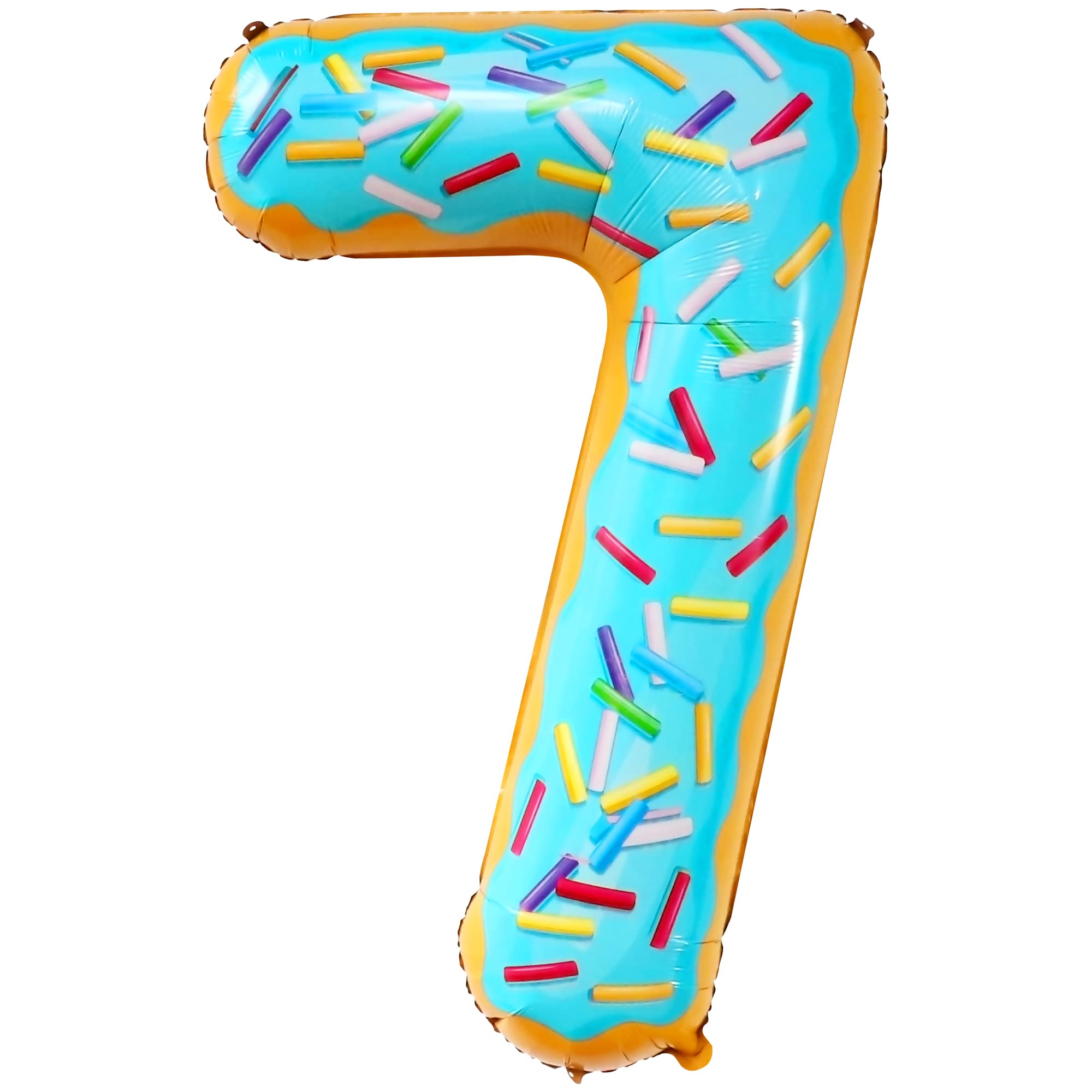 KatchOn, Giant Donut Number 7 Balloon - 40 Inch | 7 Birthday Balloon for Donut Party Decorations | 7 Balloon Number | Donut Balloons for Birthday Party | Seven Balloon for Donut Birthday Decorations