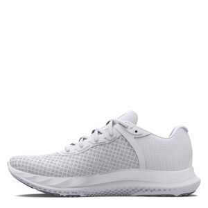 under armour women's charged breeze, (100) white/white/metallic silver, 8, us