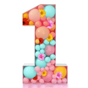 3ft mosaic numbers for balloons frame light up large cardboard numbers marquee numbers pre-cut kit number 1 balloon frame cut-out extra large foam board first birthday backdrop 1st birthday party