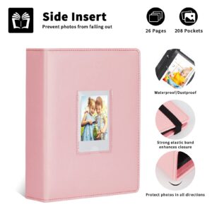 288 Vertical Photos for Instax Mini Photo Album, Front Window, Book Album 2x3 for Fujifilm Instax Mini Film 11 9 8 40, Polaroid 300, HP Sprocket, K-pop Photocards (Pink)