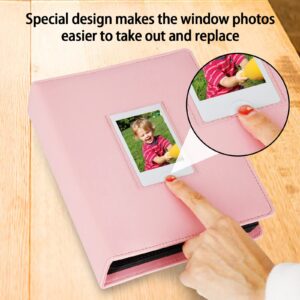 288 Vertical Photos for Instax Mini Photo Album, Front Window, Book Album 2x3 for Fujifilm Instax Mini Film 11 9 8 40, Polaroid 300, HP Sprocket, K-pop Photocards (Pink)