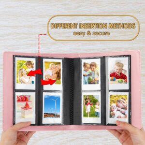 288 Vertical Photos for Instax Mini Photo Album, Front Window, Book Album 2x3 for Fujifilm Instax Mini Film 11 9 8 40, Polaroid 300, HP Sprocket, K-pop Photocards (Pink)