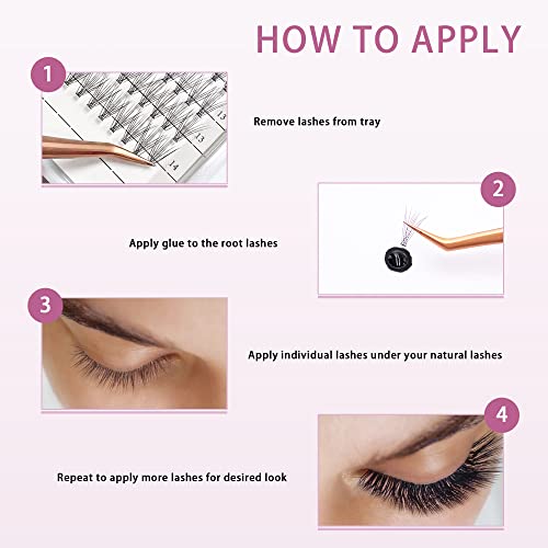 LMQLASH 10D Cluster Lash 9-14mm/curl C/0.07/Individual Eyelashes Natural Diy individual cluster Eyelash