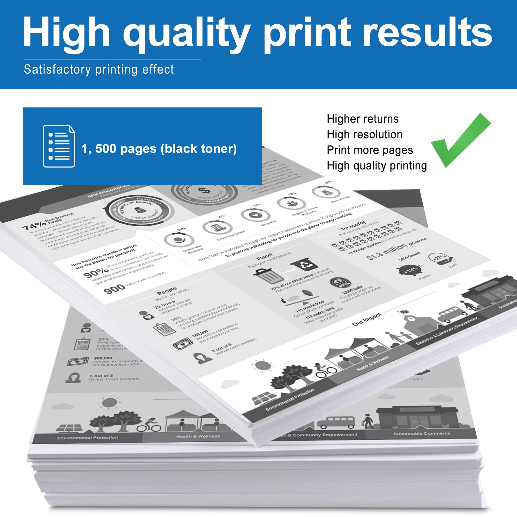 TN660 HL-L2300D TN-630 Toner Cartridge: Standard Yield Compatible TN630 Toner Cartridge Replacement for Brother HL-L2320D DCP-L2540DW HL-L2340DW MFC-L2720DW Printer (Black, 1 Pack)