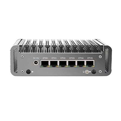 Firewall Hardware, VPN, Network Security Appliance, Router PC, I7 1165G7, HUNSN RS36, AES-NI, 6 x I211 Gigabit Nics, 4 x USB3.1, COM, HDMI, Fanless, Barebone, NO RAM, NO Storage, NO System