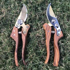 Horsvill Garden Shears, Japanese Floral branch cutters, Snips for Gardening, Flower scissors Florist clippers, Hand Held Pruners for Gardening Heavy Duty, Pruning shears for garden (Wood grain)