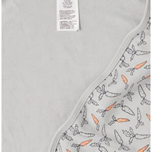 Amazon Essentials Baby Swaddle Blankets One Size, 3-Pack Grey Bunnies,