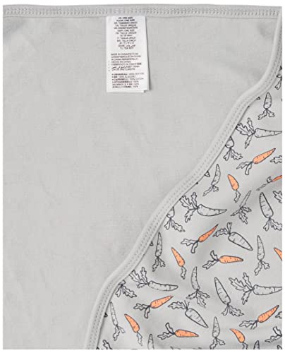 Amazon Essentials Baby Swaddle Blankets One Size, 3-Pack Grey Bunnies,