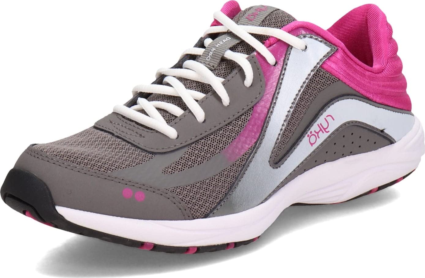 Ryka Women's Dash Pro Walking Shoe Grey/Pink 9 M