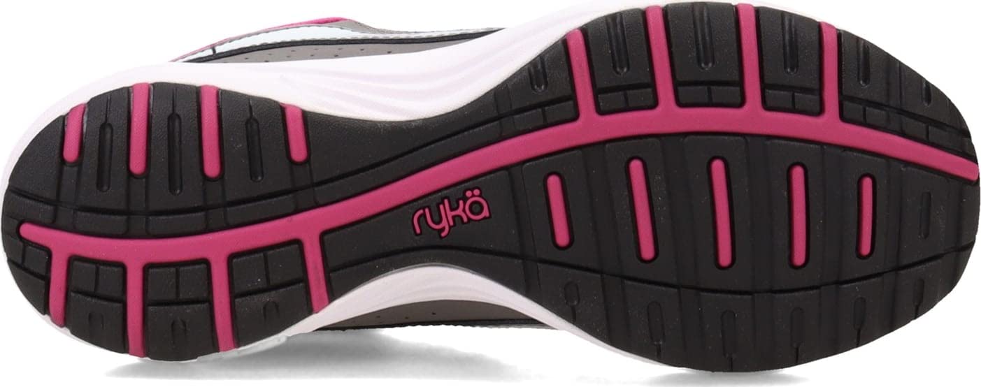 Ryka Women's Dash Pro Walking Shoe Grey/Pink 9 M