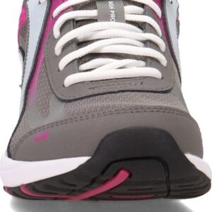 Ryka Women's Dash Pro Walking Shoe Grey/Pink 9 M