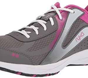 Ryka Women's Dash Pro Walking Shoe Grey/Pink 10 M