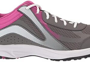 Ryka Women's Dash Pro Walking Shoe Grey/Pink 10 M