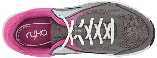 Ryka Women's Dash Pro Walking Shoe Grey/Pink 10 M