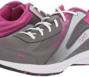 Ryka Women's Dash Pro Walking Shoe Grey/Pink 10 M