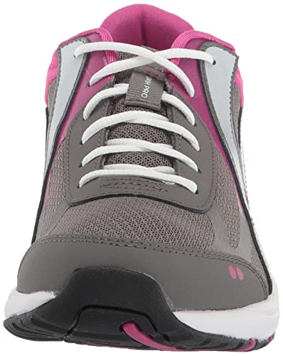 Ryka Women's Dash Pro Walking Shoe Grey/Pink 10 M