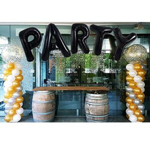 TONIFUL 40 Inch Large Black A Letter Balloons Jumbo Helium Balloons,Foil Mylar Big Alphabet Balloons for Birthday Party Anniversary Supplies Decorations