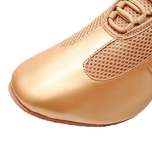 DKZSYIM Women&Men Ballroom Dance Practice Shoes Closed Toe Latin Tango Modern Dance Teaching Shoes,US 7.5