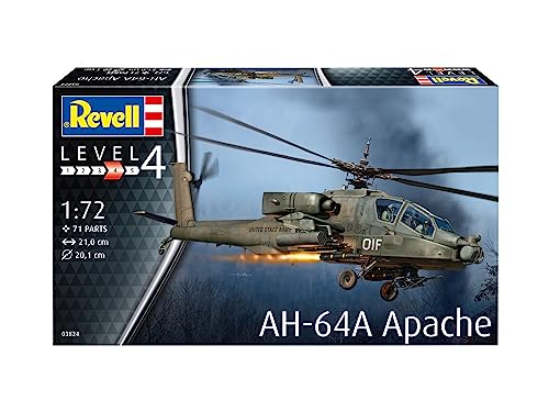 Revell 03824 AH-64A Apache 1:72 Scale Unbuilt/Unpainted Plastic Model Kit