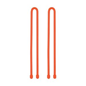 Nite Ize GT12-31-2R3 Original Gear, Reusable Rubber, 12 Inch, 2-Pack, Bright Orange, Made in The USA Twist Tie, 2 Count (Pack of 1)