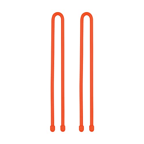 Nite Ize GT12-31-2R3 Original Gear, Reusable Rubber, 12 Inch, 2-Pack, Bright Orange, Made in The USA Twist Tie, 2 Count (Pack of 1)