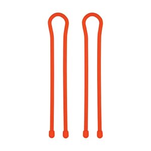 Nite Ize GT18-31-2R3 Original Gear, Reusable Rubber, 18 Inch, 2-Pack, Bright Orange, Made in The USA Twist Tie, 2 Count (Pack of 1)