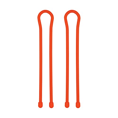 Nite Ize GT18-31-2R3 Original Gear, Reusable Rubber, 18 Inch, 2-Pack, Bright Orange, Made in The USA Twist Tie, 2 Count (Pack of 1)