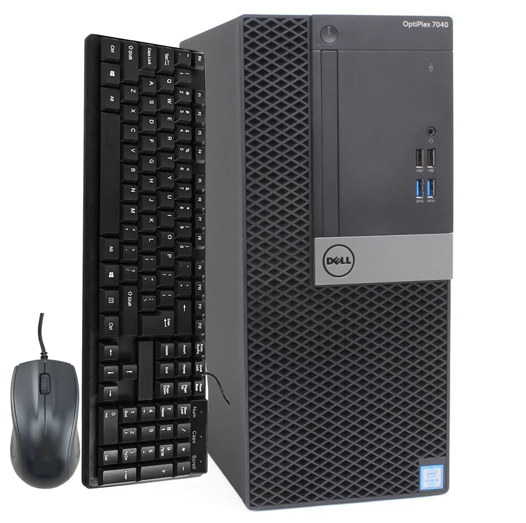 Dell OptiPlex 7040 Tower Computer Desktop PC, Intel Core i5-6500 3.20GHz Processor, | 8GB Ram, 256GB SSD | HDMI, AMD Radeon RX-550 4GB Graphics, Wireless WiFi, Windows 10 (Renewed)