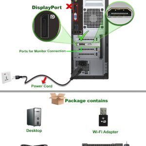 Dell OptiPlex 7040 Tower Computer Desktop PC, Intel Core i5-6500 3.20GHz Processor, | 8GB Ram, 256GB SSD | HDMI, AMD Radeon RX-550 4GB Graphics, Wireless WiFi, Windows 10 (Renewed)