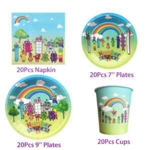 Win3terz Party Supplies Include Spoons Fork Knife napkins Plates Cake Toppers Banners Balloons Tablecloth for Children Party Supplie Serve 20 Guests