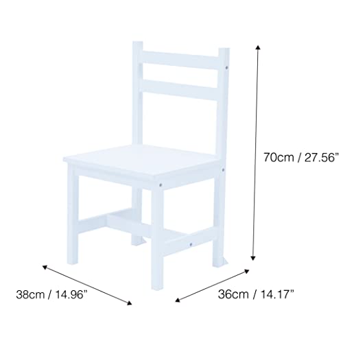 Fantasy Fields Wooden Desk and Chair Set with Storage Shelves with a Modern Design for Students and Crafters, White